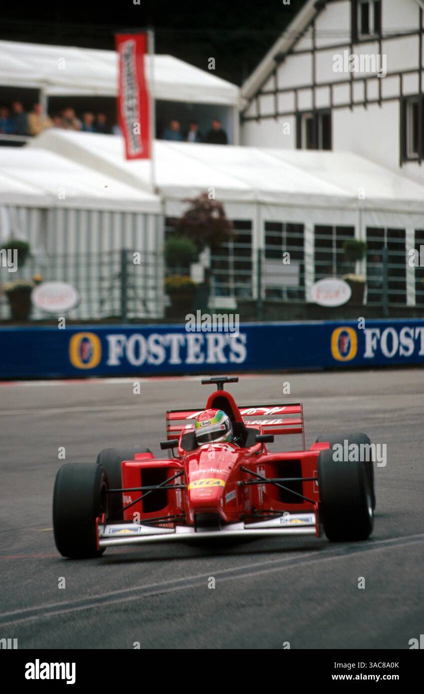 Justin Wilson (GBR), the 2001 F3000 Champion, rounds La Source..Spa ...