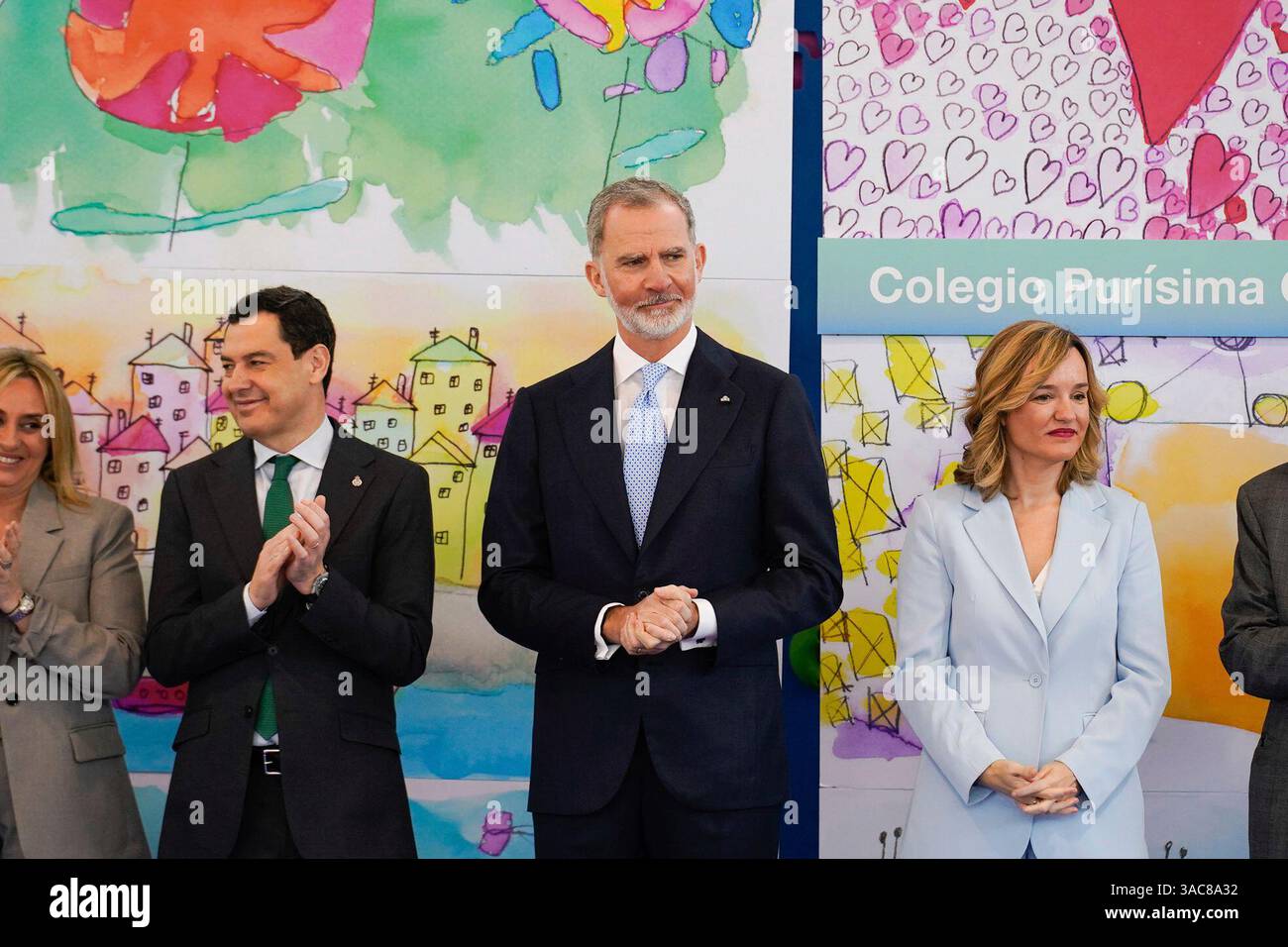King Felipe VI during the presentation of the Princess of Girona School ...