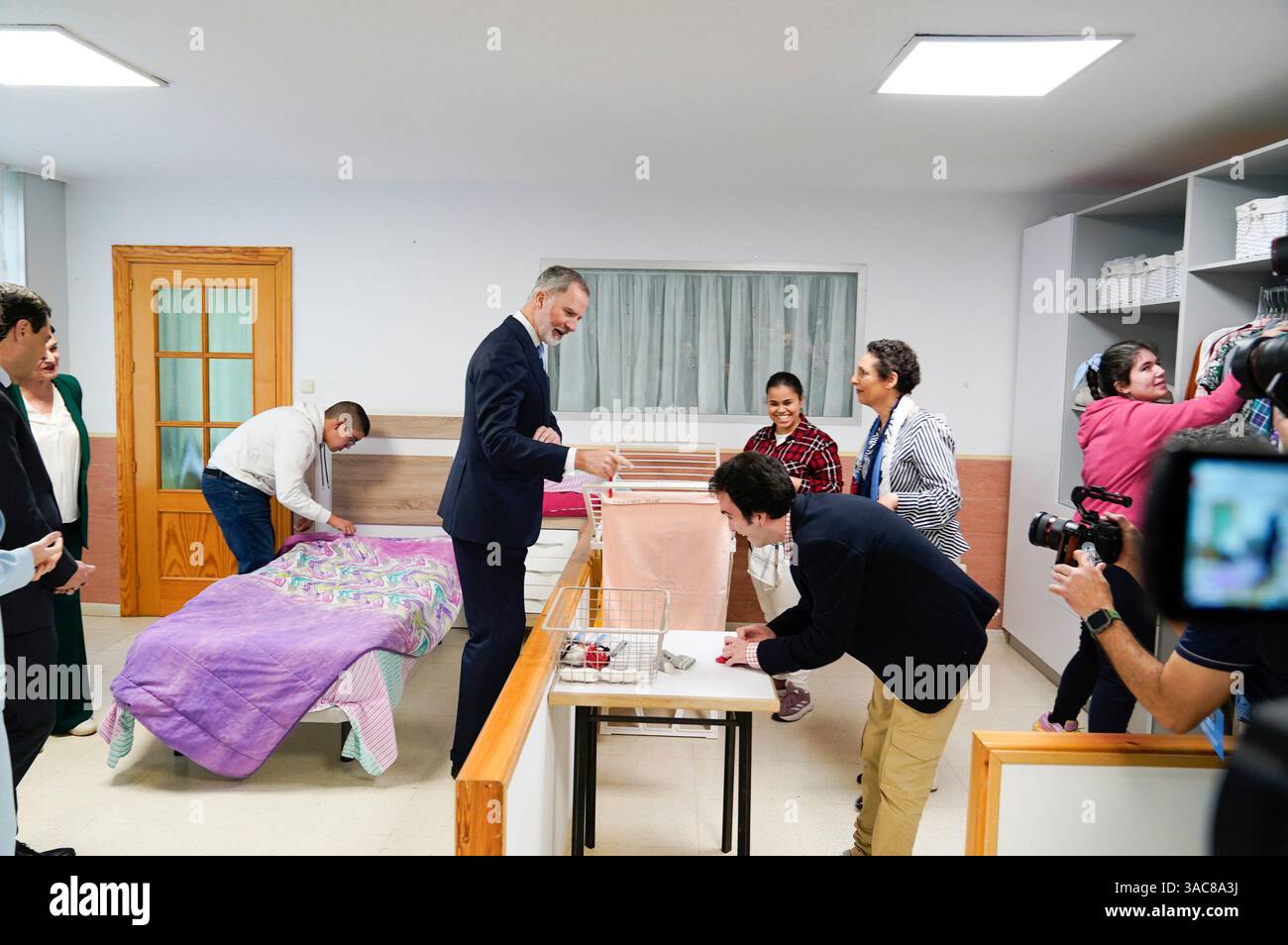 King Felipe VI during the presentation of the Princess of Girona School ...