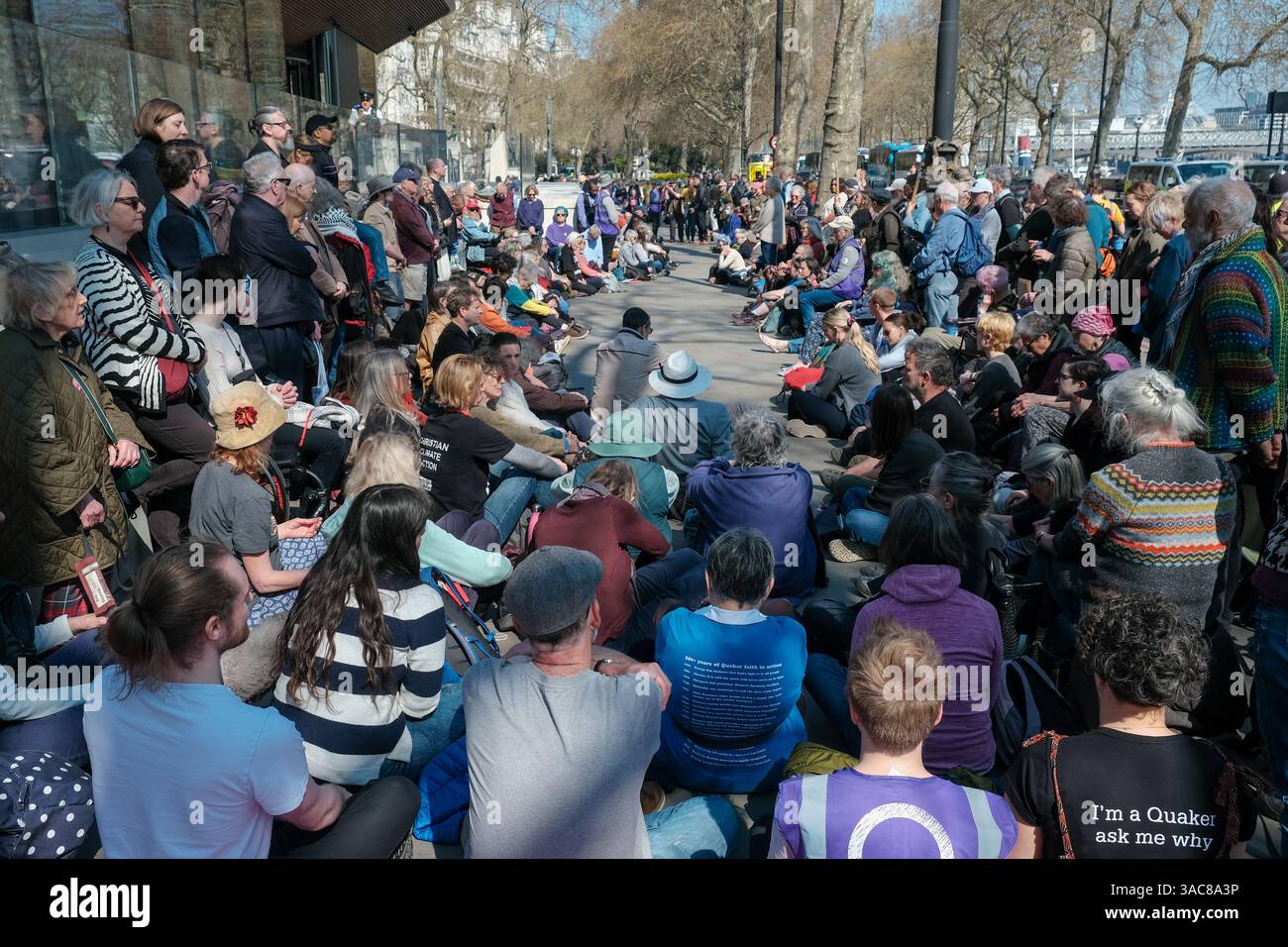 London, UK. 3rd April, 2025. Quakers gather for mass worship where they ...