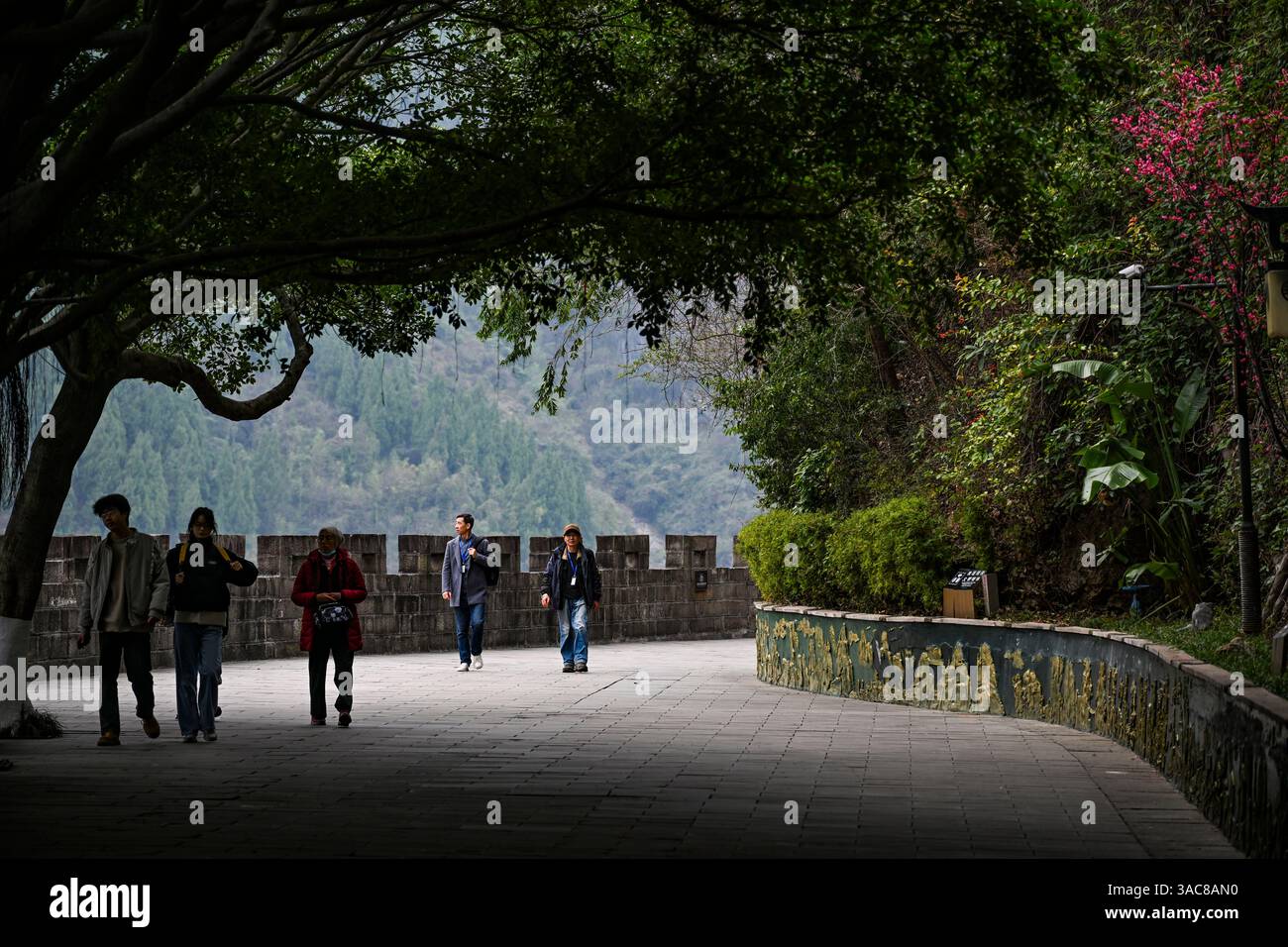 (250403) -- CHONGQING, April 3, 2025 (Xinhua) -- Tourists visit the ...