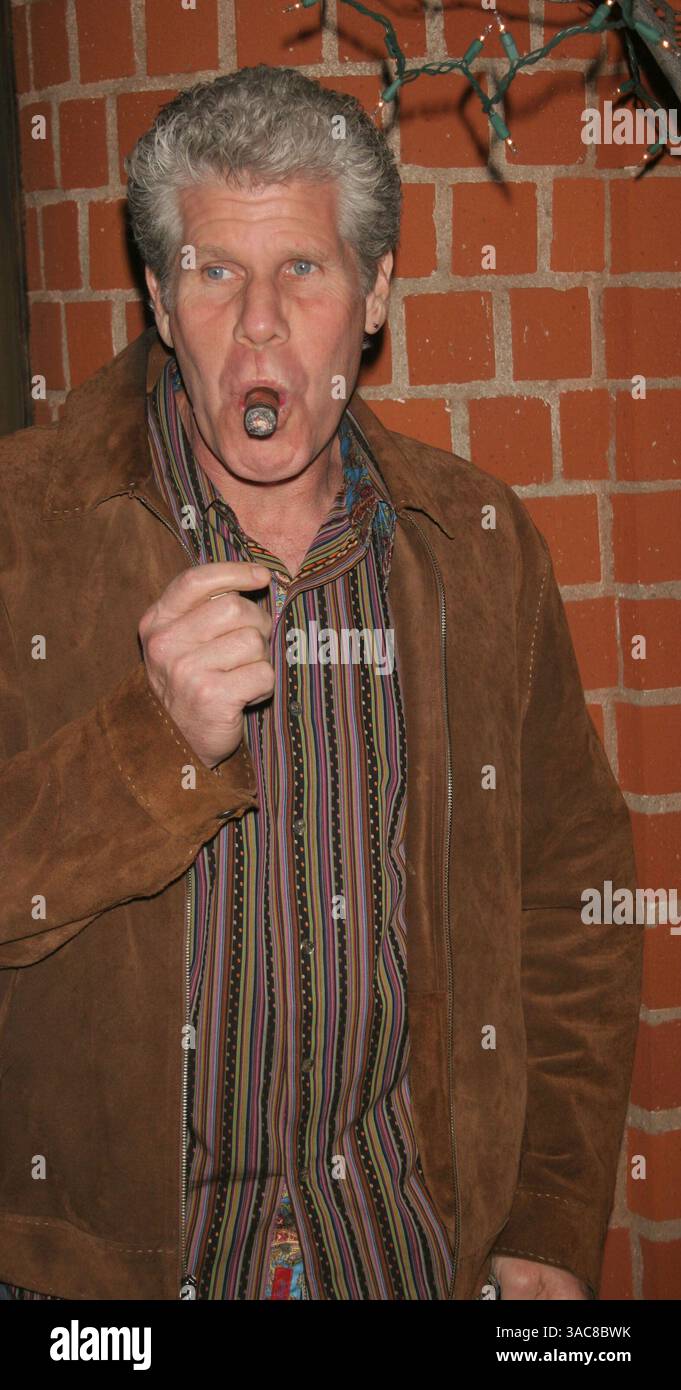 Ron Perlman is leaving Mr Chow Restaurant in Beverly Hills, California ...