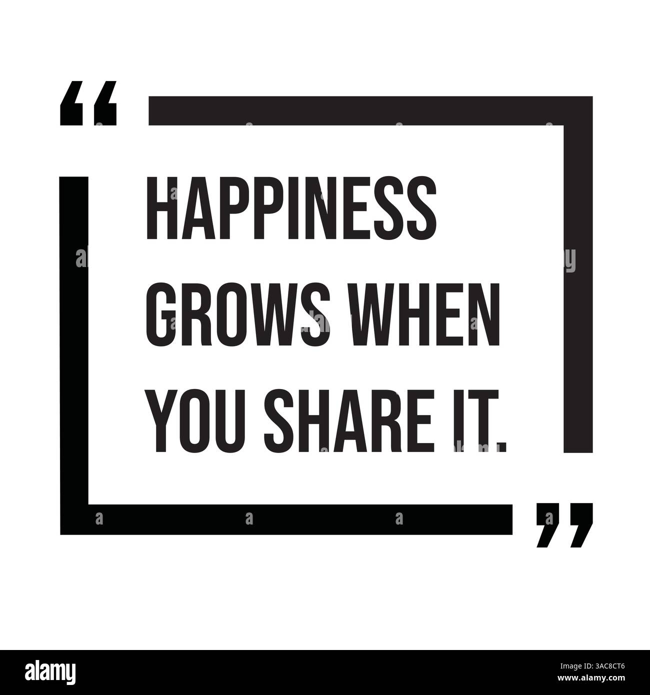 Happiness grow when you share it, inspirational design quote ...