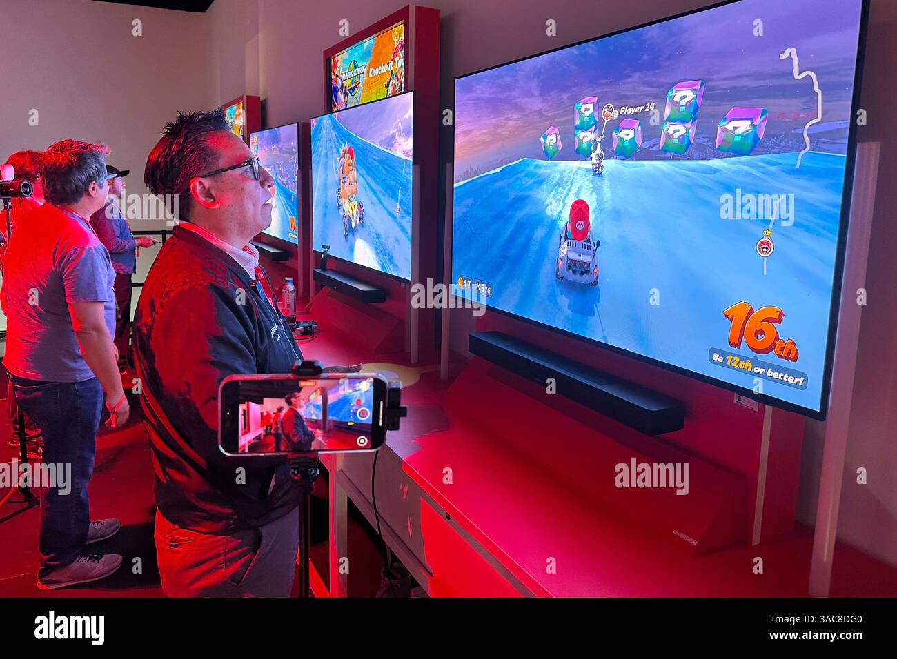 People play Mario Kart World on the new Nintendo Switch 2 video gaming ...