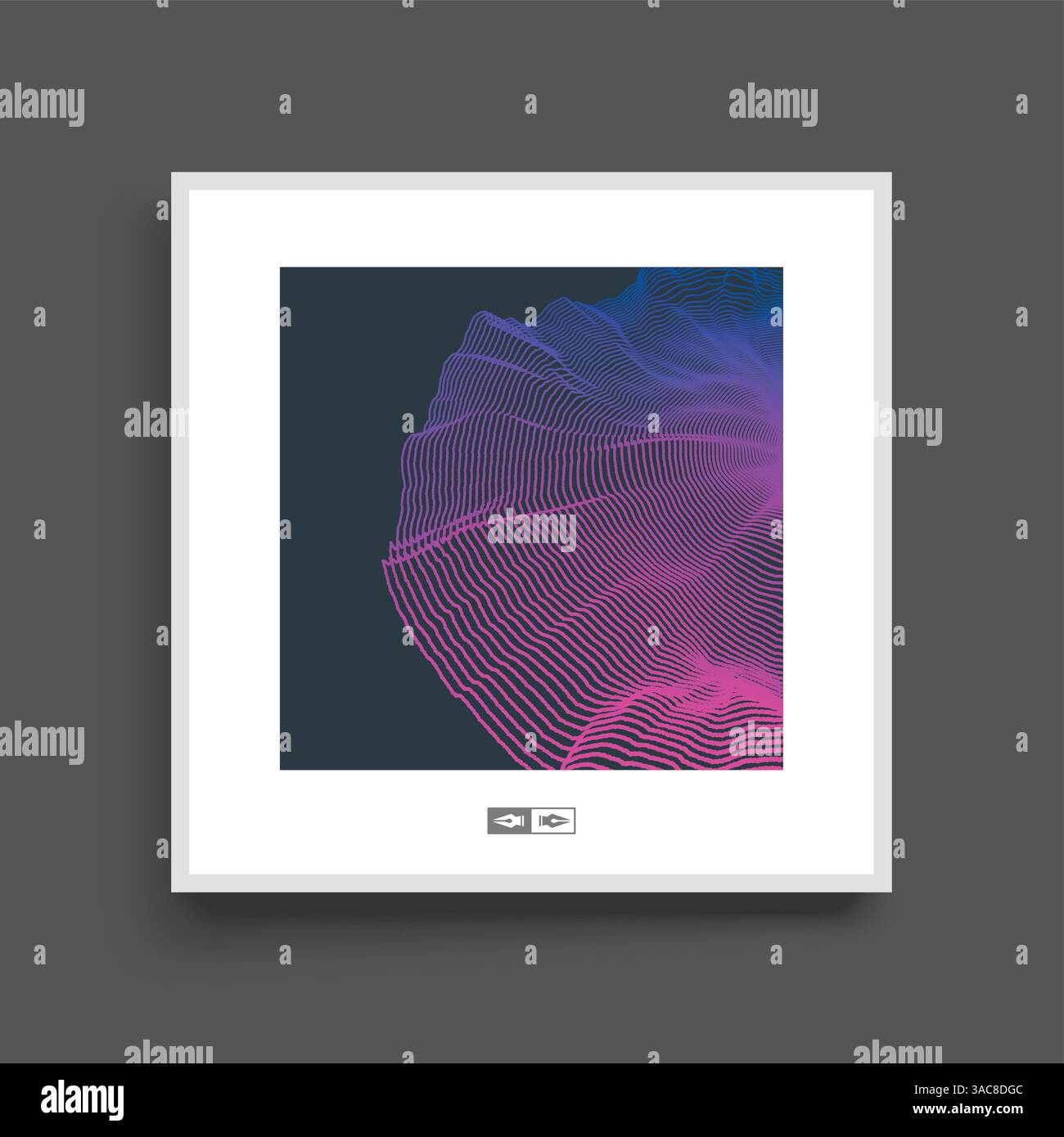 Array with Dynamic Particles. Textbook, booklet or notebook mockup. Business brochure. Cover ...