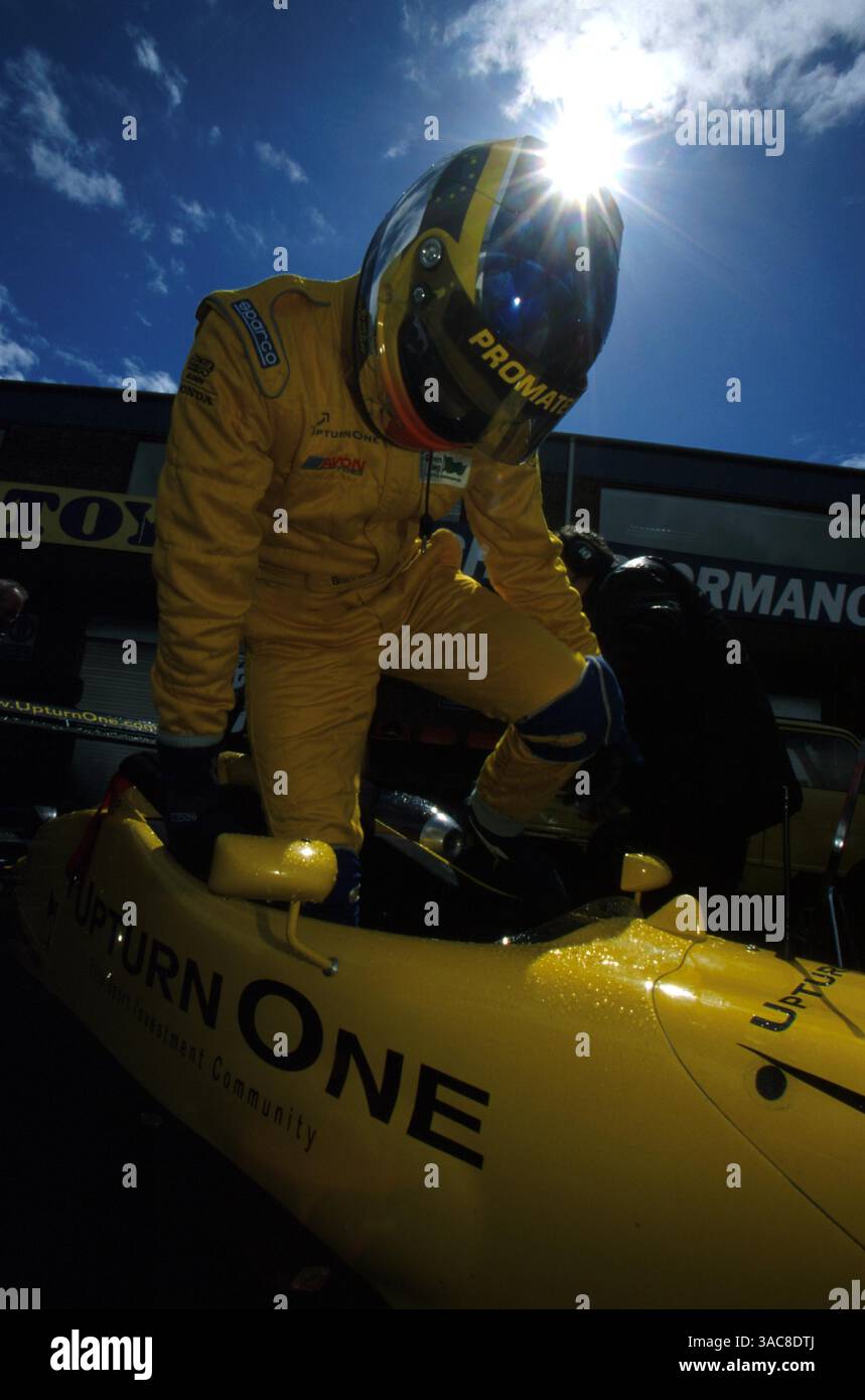 Bruce Jouanny (FRA) climbs into the cockpit of his Promatecme Dallara ...
