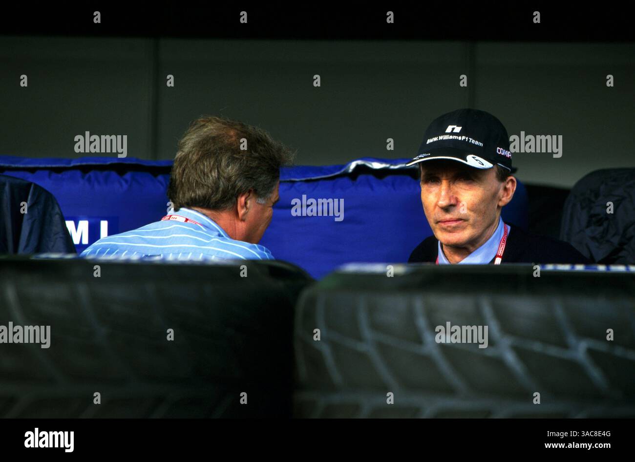 L-R: Patrick Head (GBR) Williams Technical Director, Frank Williams ...