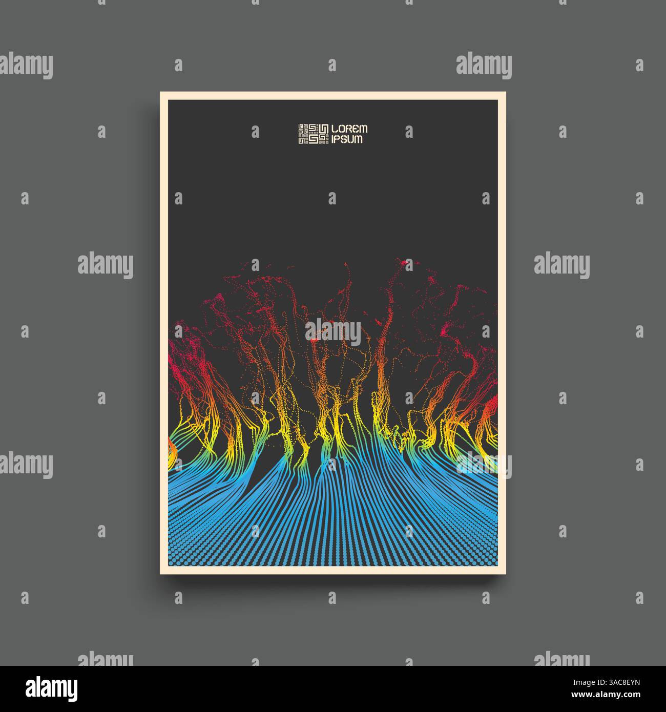 Water Splash Imitation. Array with Dynamic Emitted Particles. Textbook ...