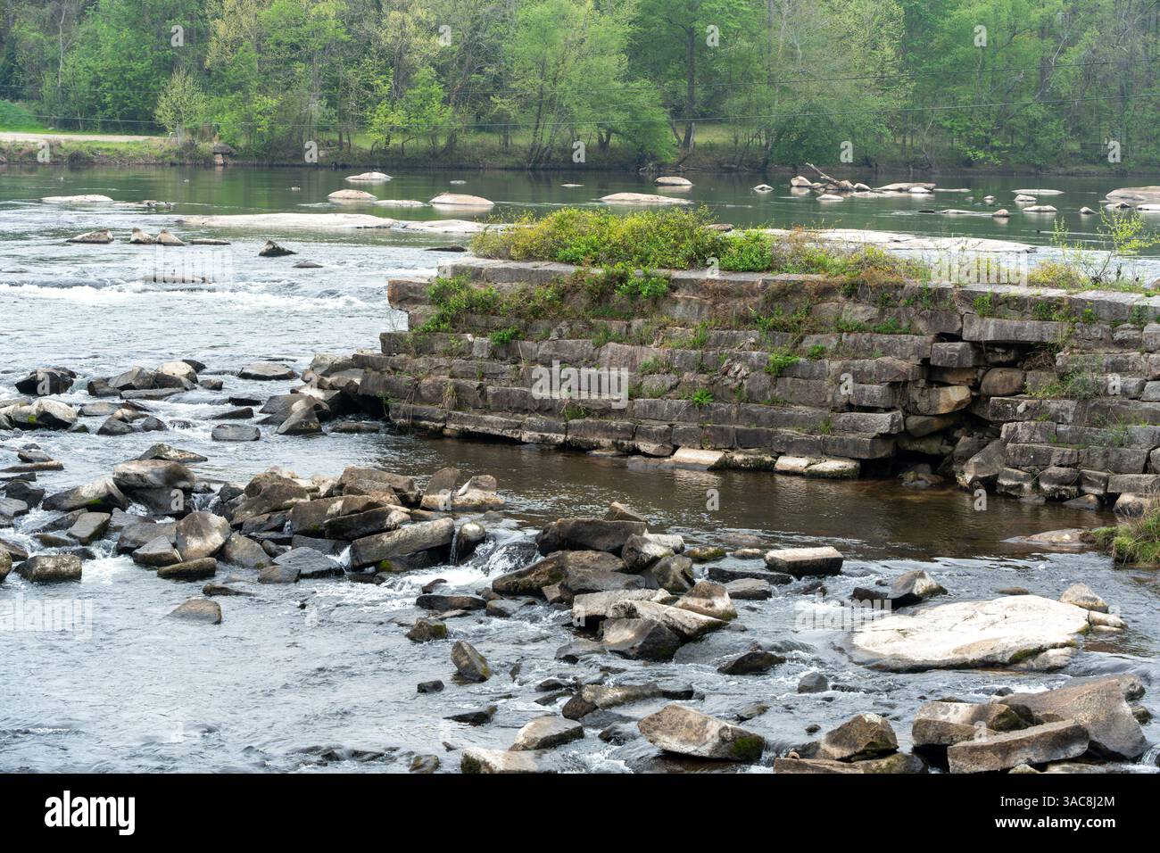 Mill Ruins from the 1800s on the Saluda River in Columbia South ...
