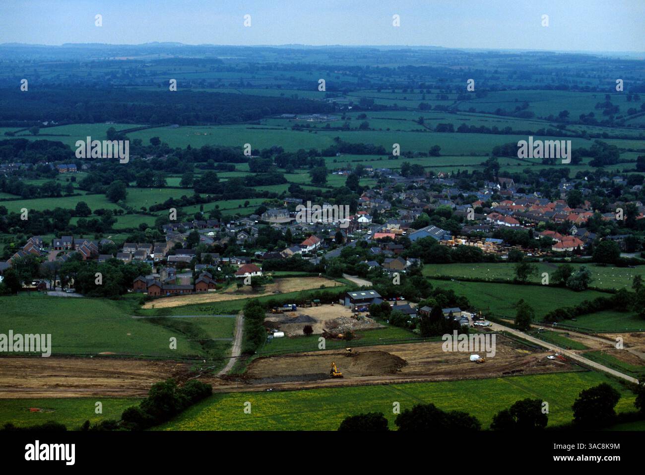 An Aerial view of Silverstone Village and the new A43 By-Pass which ...