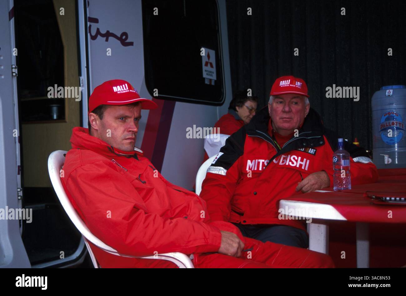 L-R: Tommi Makinen (FIN), Andrew Cowan (SCO) Ralliart Boss.Rally Of New ...