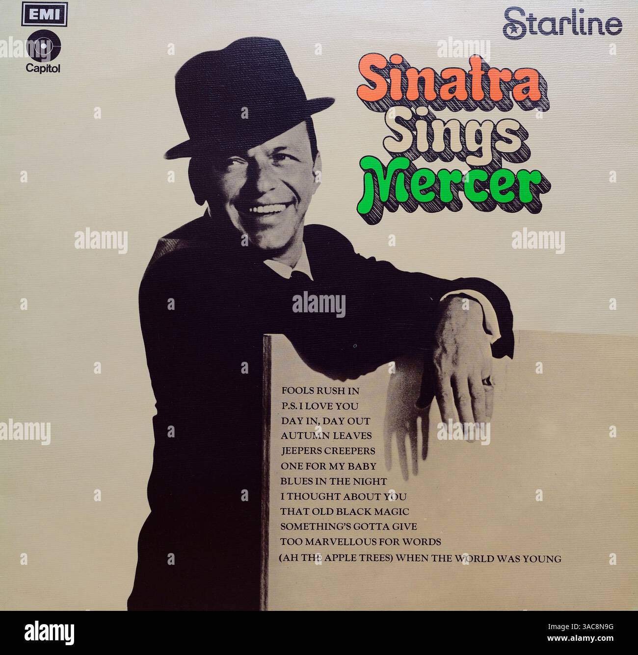 Vintage vinyl record cover, Frank Sinatra, Sinatra sings Mercer, 1973 ...