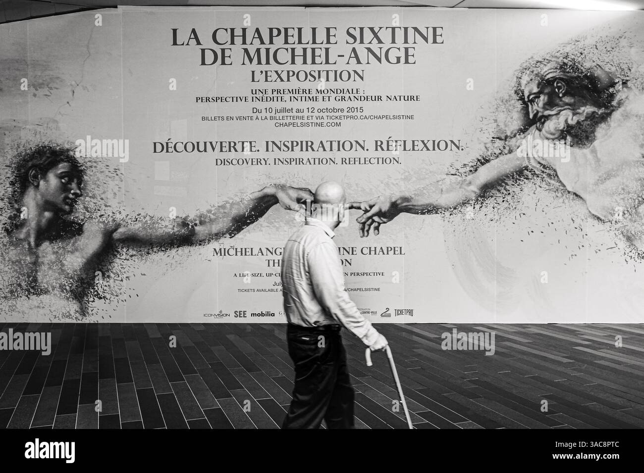 Between God and Adam, a man walks—crane in hand—completing the divine ...