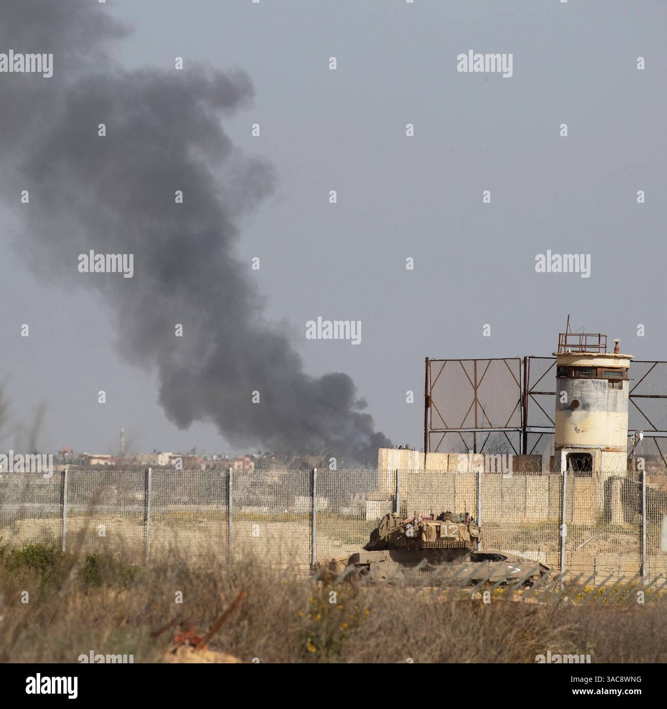 Southern Israel, Israel. 03rd Apr, 2025. An Israeli army attack in the ...