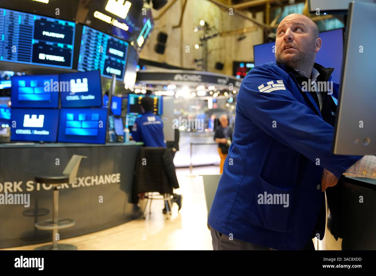 John Parisi works on the floor at the New York Stock Exchange in New ...