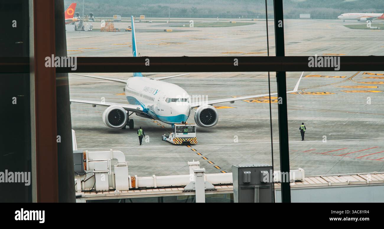 Chengdu, Sichuan, China. View From Inside Chengdu Tianfu International ...