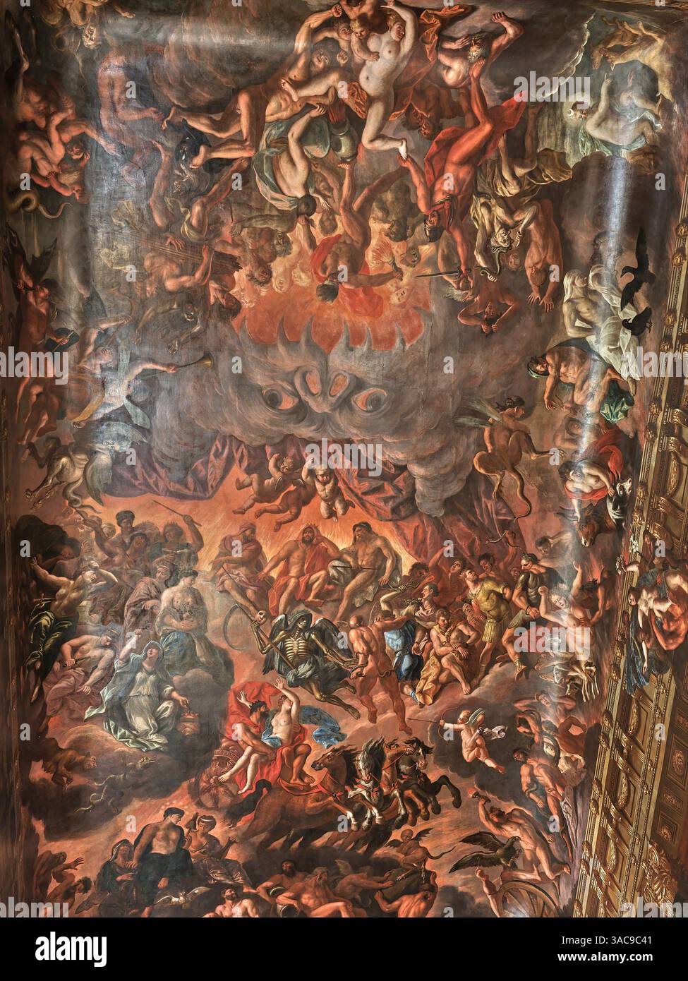 Ceiling painting above the hell staircase at Burghley House, Stamford ...