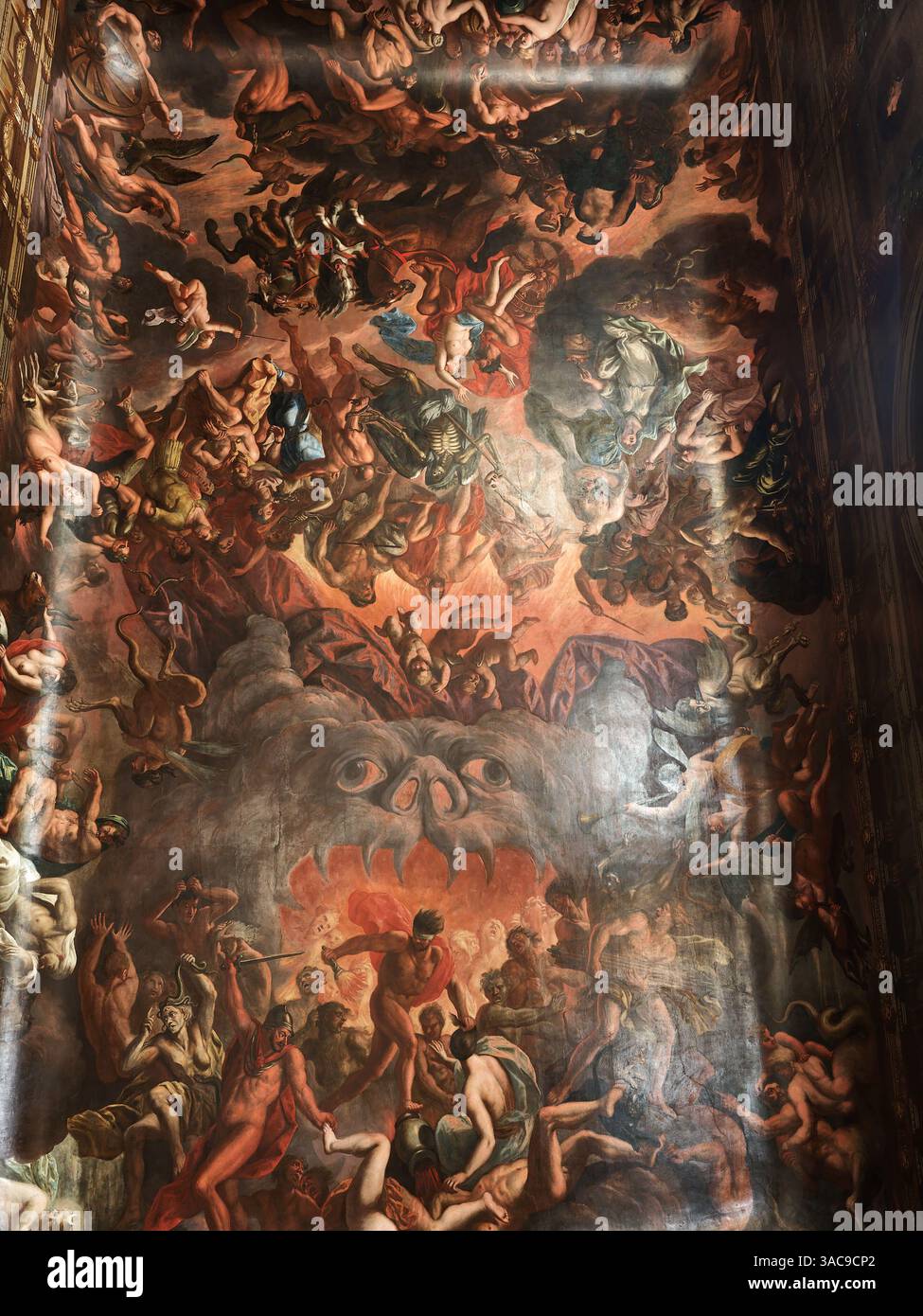 Ceiling painting above the hell staircase at Burghley House, Stamford ...