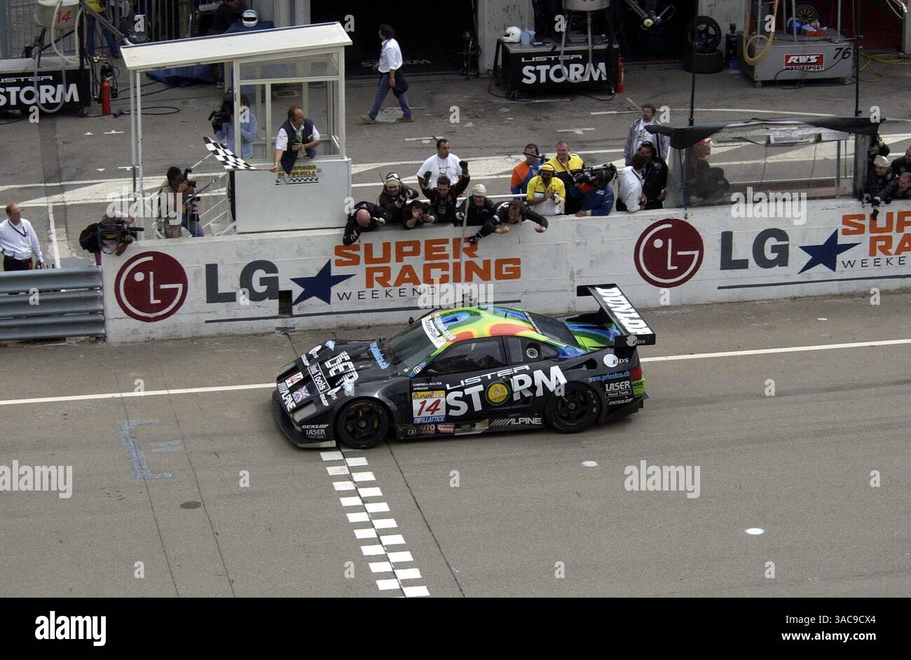 Jamie Campbell-Walter (GBR) Lister Storm crosses the line to take the ...
