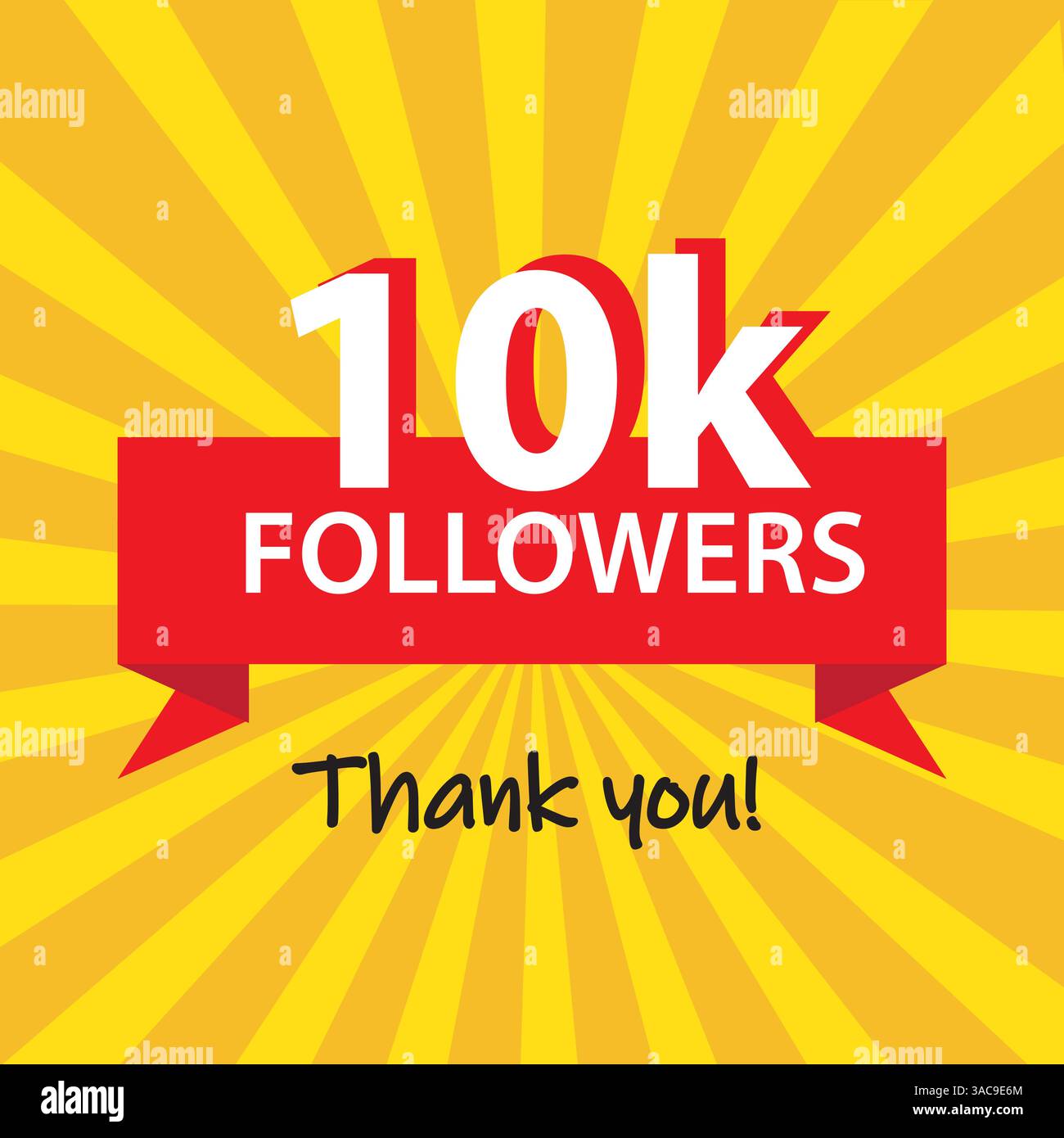 Vector style text effect thank you 10k followers and subscribers hi-res ...