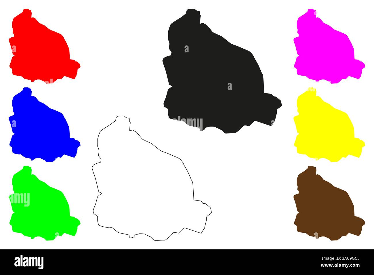 Erode city (Republic of India, State of Tamil Nadu) map vector ...