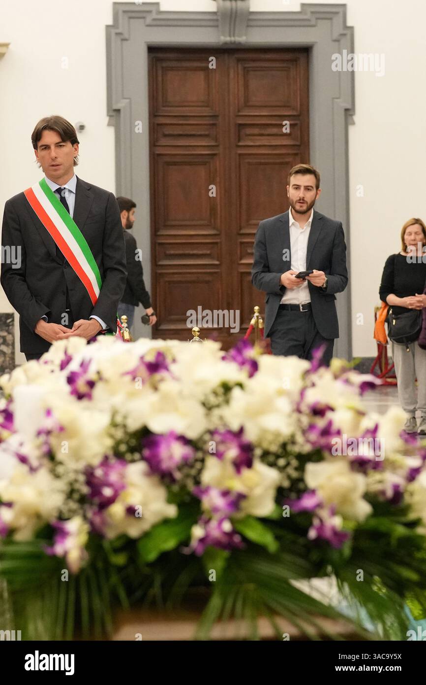 Roma, Italia. 03rd Apr, 2025. Alessandro Onorato during the funeral ...