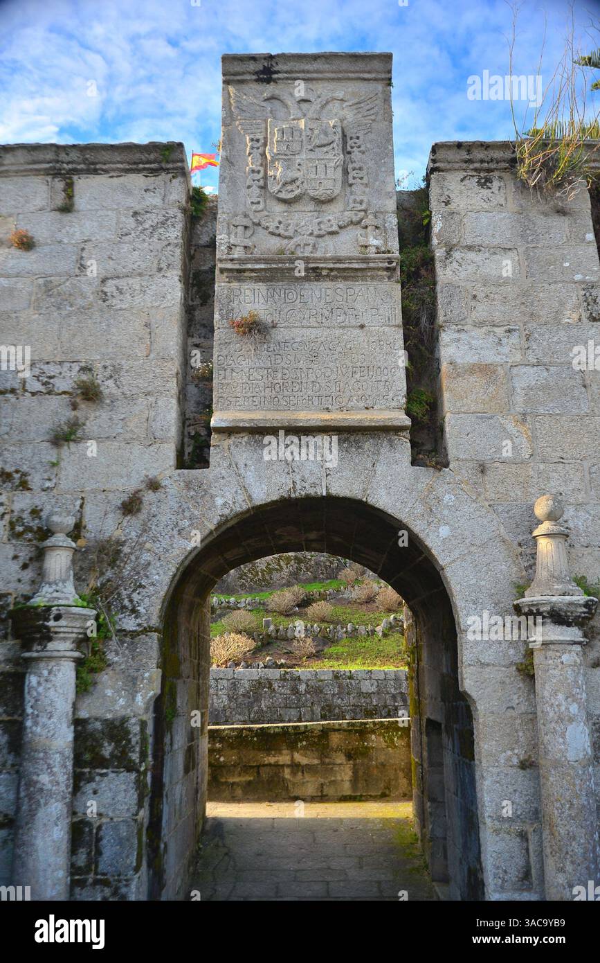 Architectural detail of one of the gates of the medieval fortress of ...