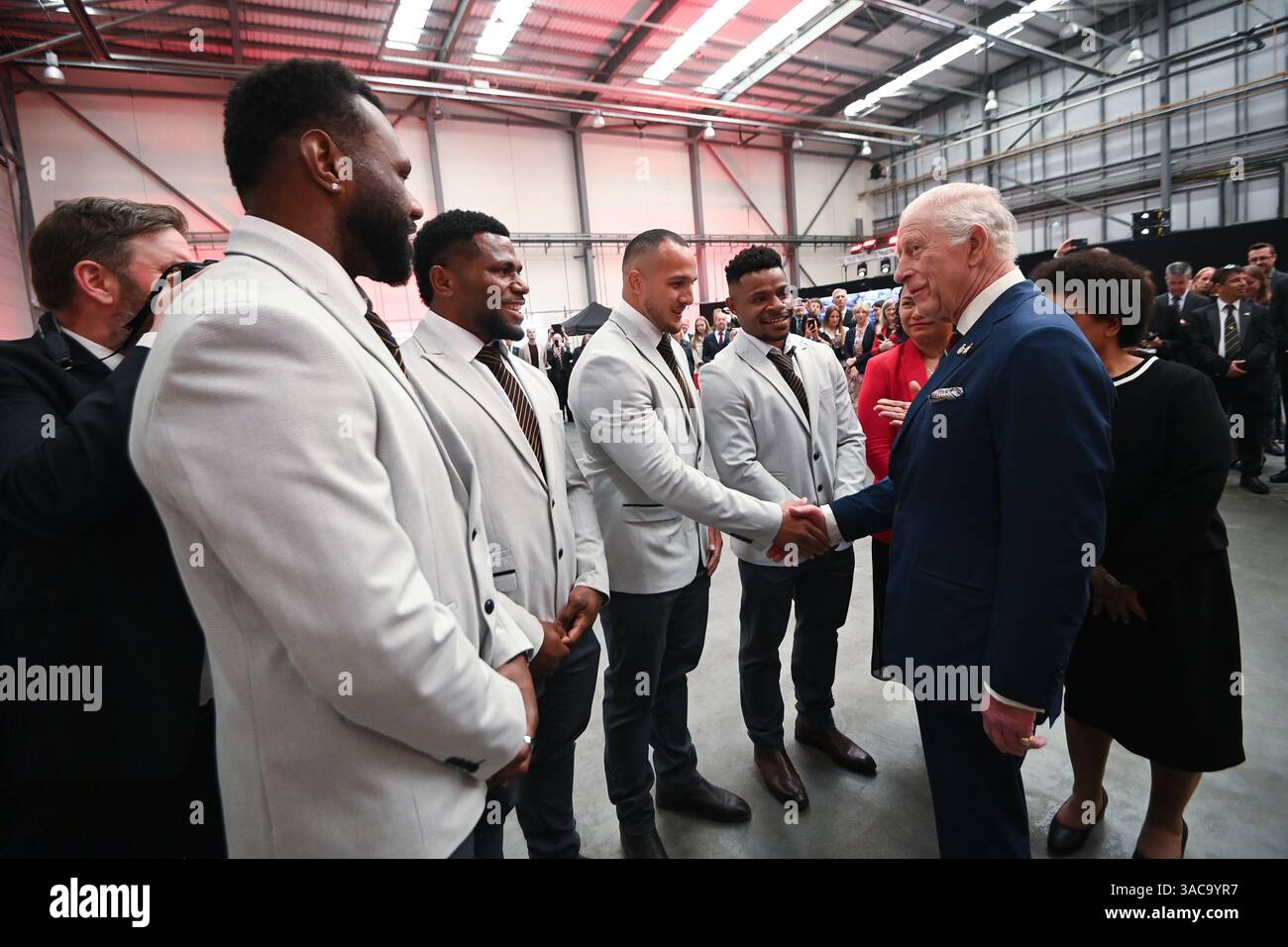 King Charles III with Rugby League players, representing Castleford ...