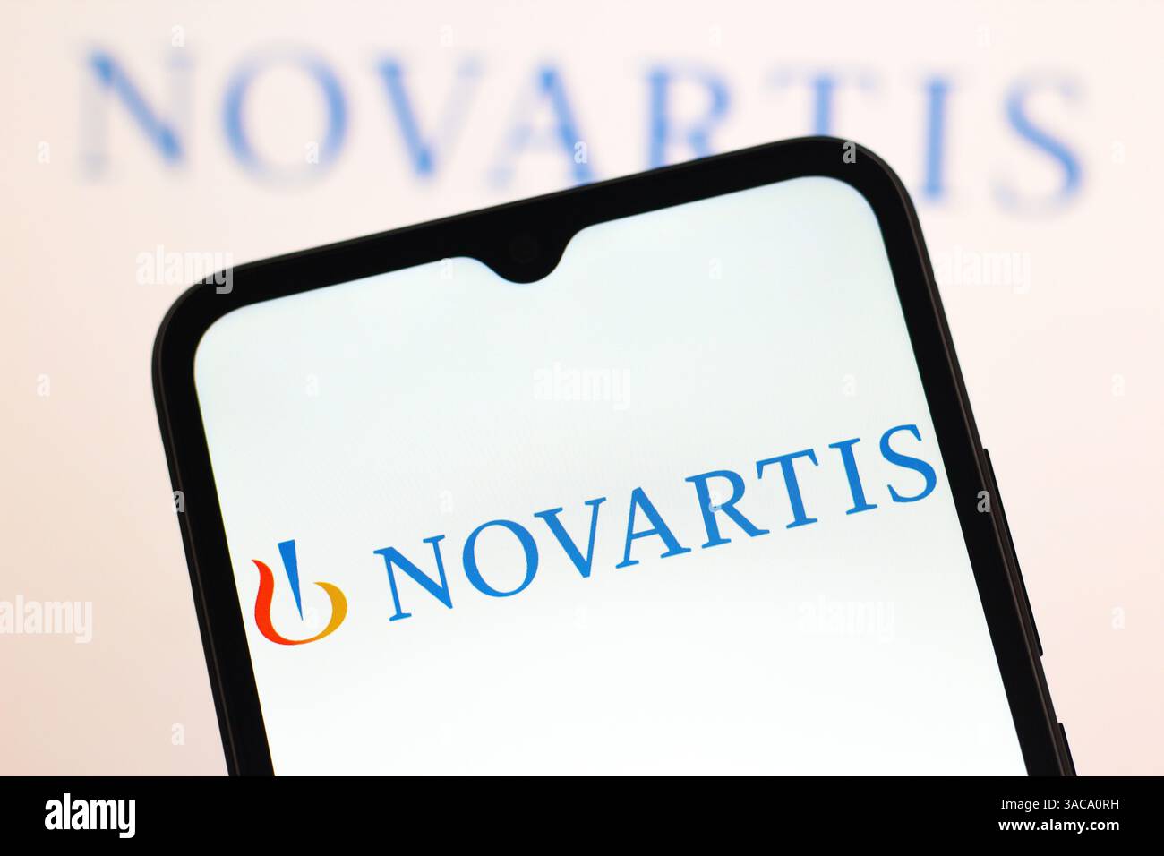 April 3, 2025, Canada: In this photo illustration, the Novartis logo is ...