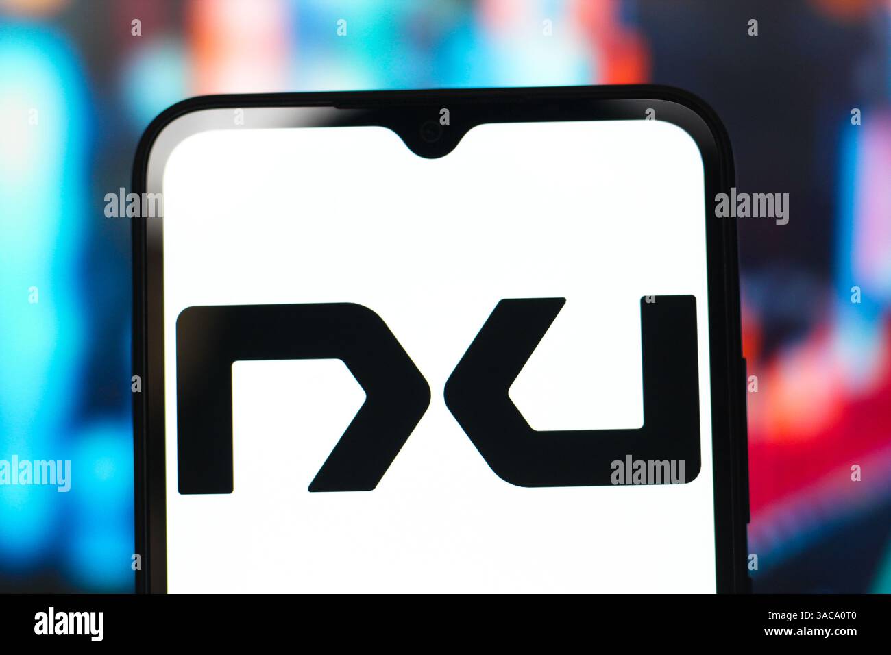 April 3, 2025, Canada: In this photo illustration, the Nxu logo is seen ...