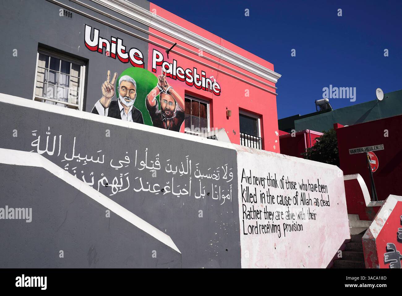Angel for Gaza, Palestine support murals in the Bo-Kaap, Cape Town ...