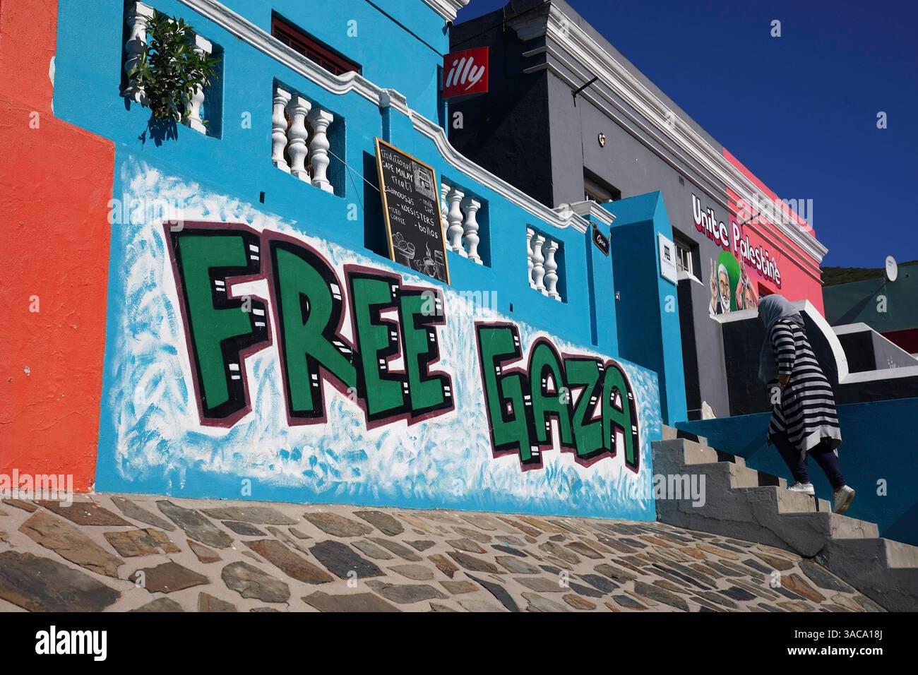Angel for Gaza, Palestine support murals in the Bo-Kaap, Cape Town ...