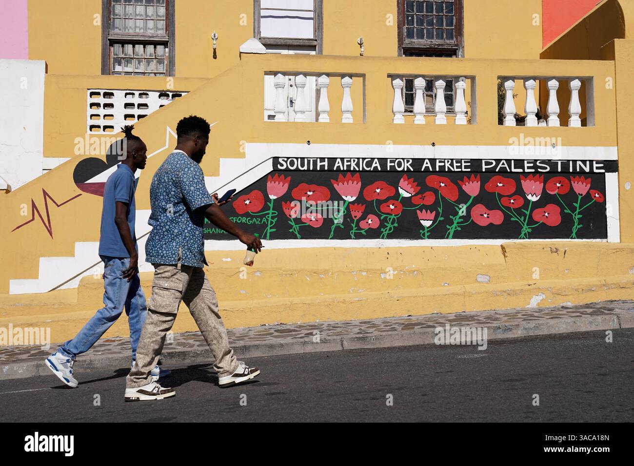 Angel for Gaza, Palestine support murals in the Bo-Kaap, Cape Town ...
