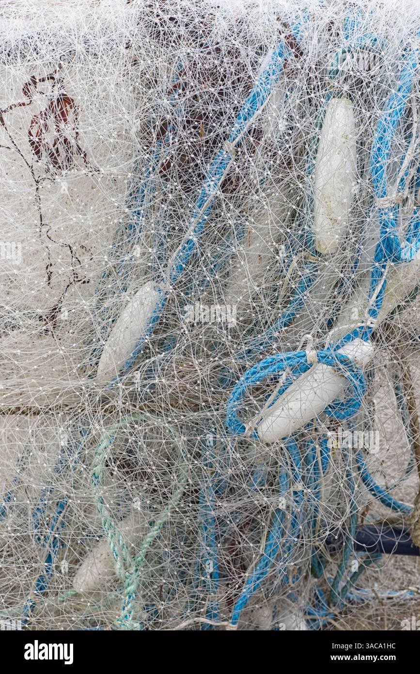 Discarded fishing nets and floats Stock Photo - Alamy