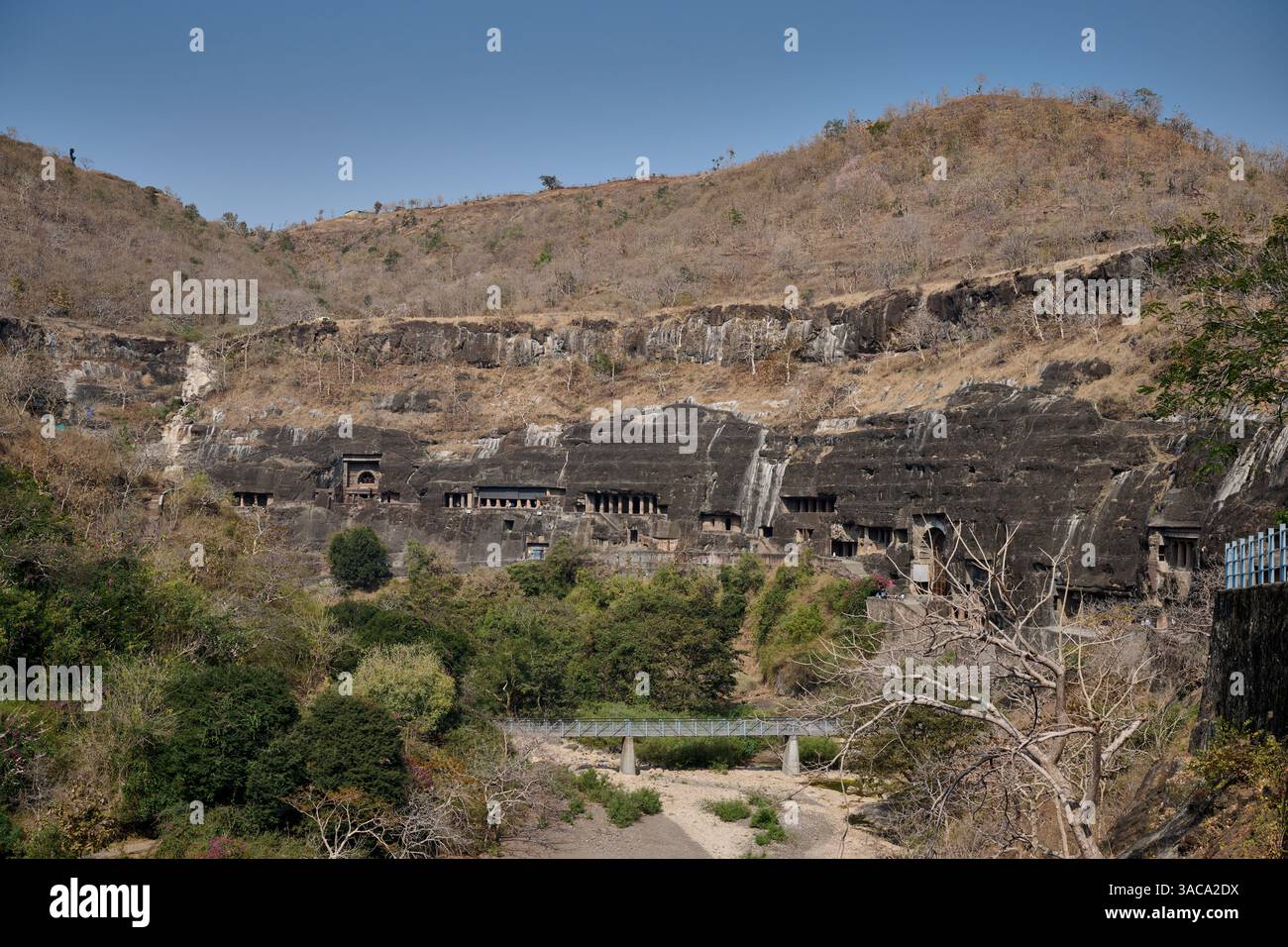 outside view of Ajanta caves, Aurangabad, India, Asia Stock Photo - Alamy