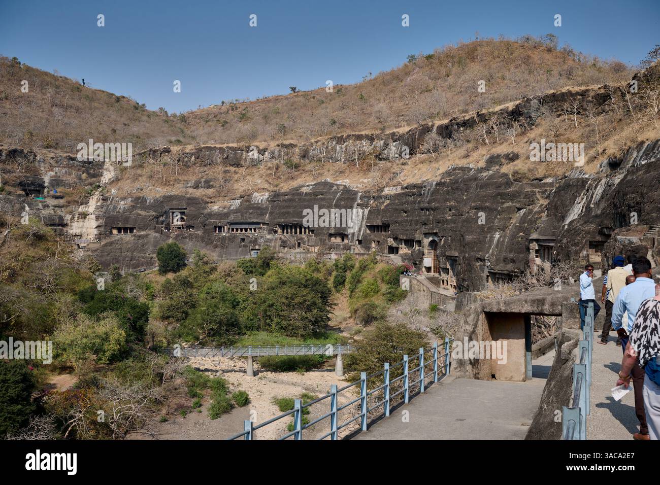 outside view of Ajanta caves, Aurangabad, India, Asia Stock Photo - Alamy