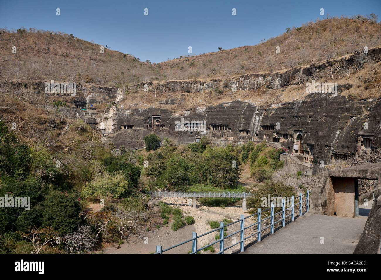 outside view of Ajanta caves, Aurangabad, India, Asia Stock Photo - Alamy