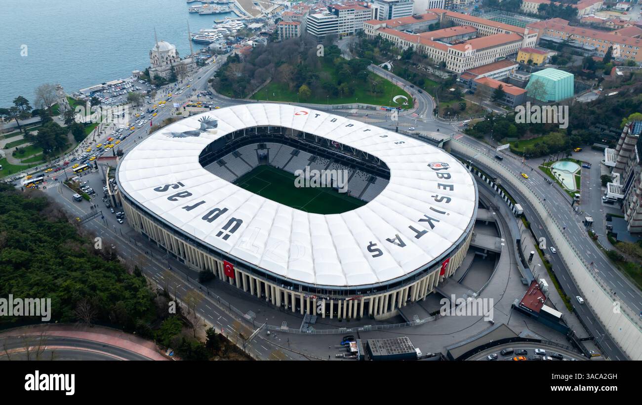 Istanbul, Turkey - April 2, 2025: Vodafone Park arena aerial view, home ...