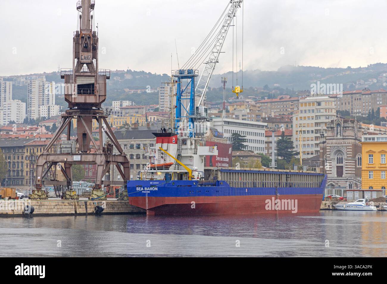 Rijeka, Croatia - October 24, 2024: Loading Crane Open Hatch General ...