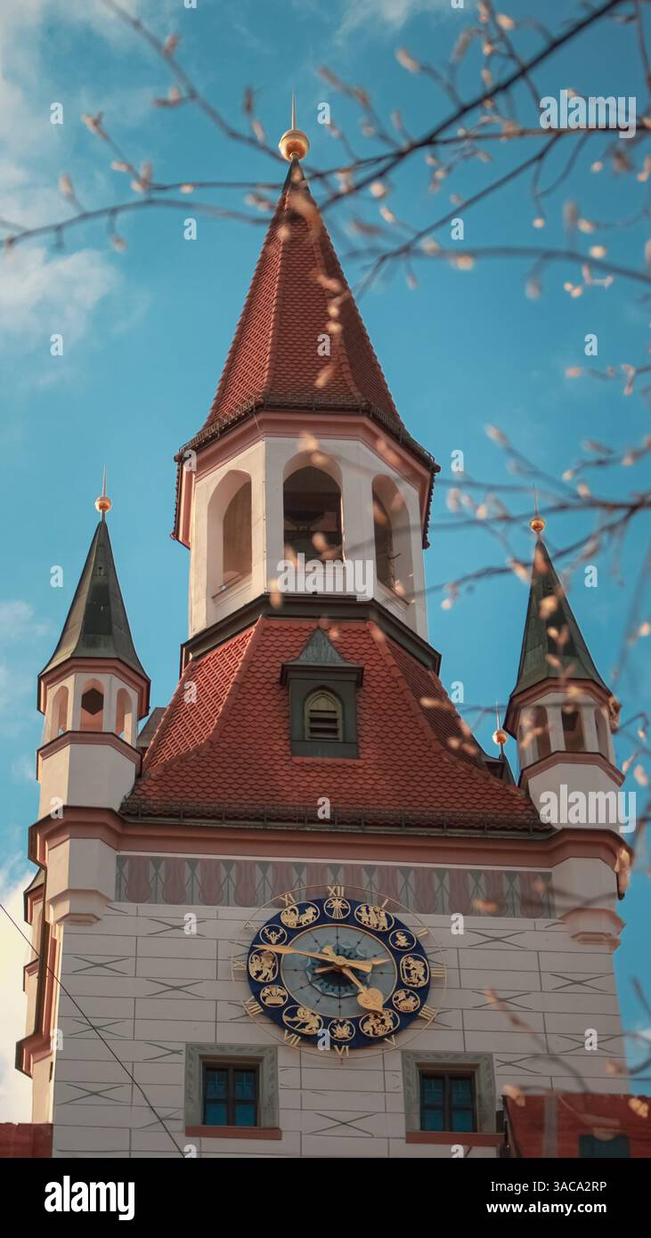 Astronomical Clock on the Old Town Hall in Munich Stock Photo - Alamy