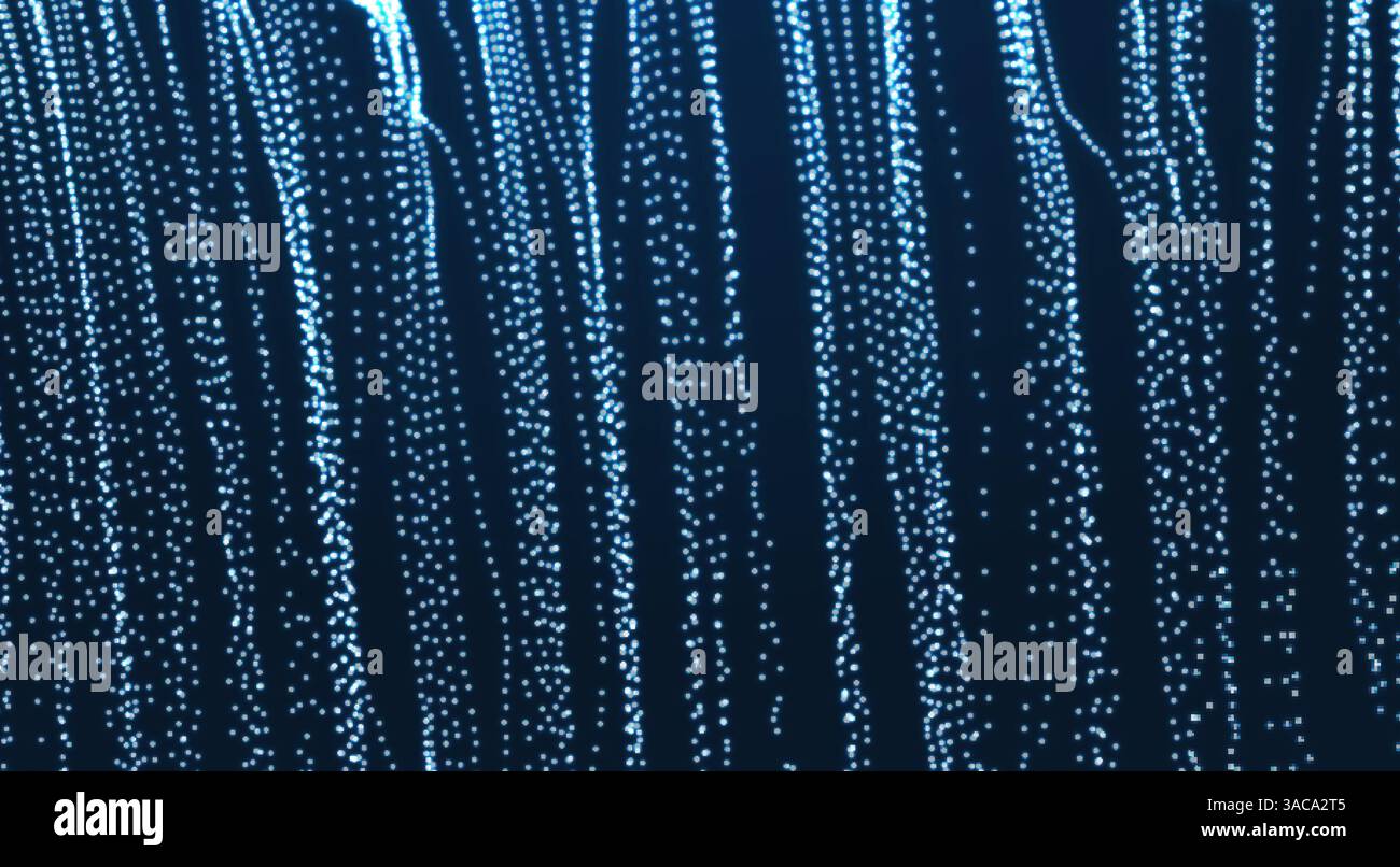 Array With Dynamic Emitted Particles 3d Technology Style A Glowing