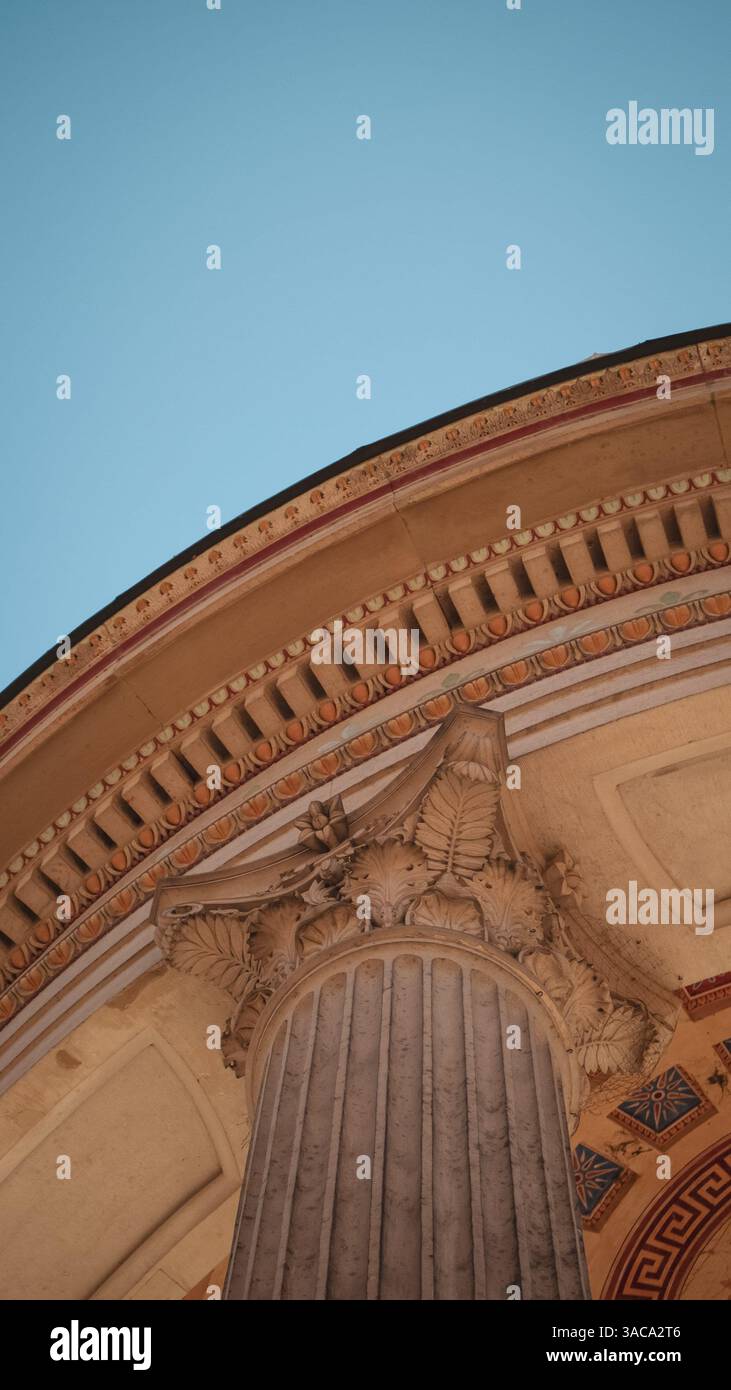 Ornate Classical Column Capital with Acanthus Leaves Stock Photo - Alamy