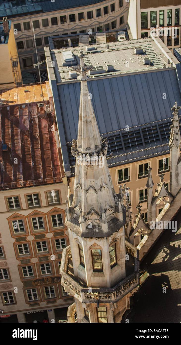 Spire of the New Town Hall in Munich Stock Photo - Alamy