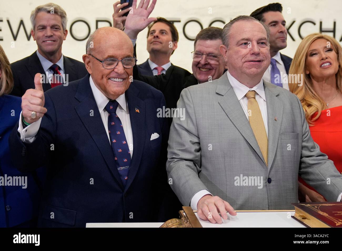 Newsmax CEO Christopher Ruddy, right, and former NYC mayor Rudy ...