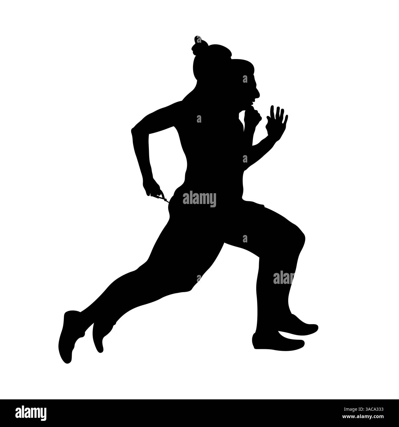 female runner with visual impairment and his sighted guide to sprint ...