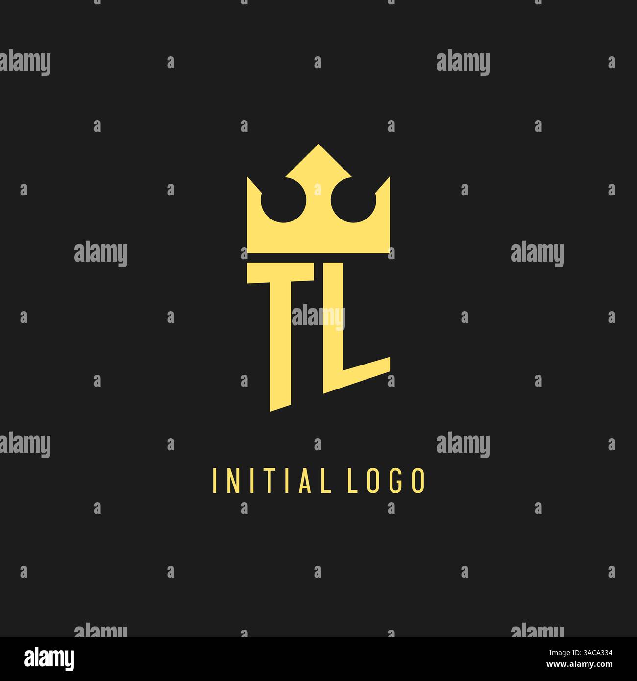 Monogram TL logo shield crown shape, elegant and luxury initial logo ...