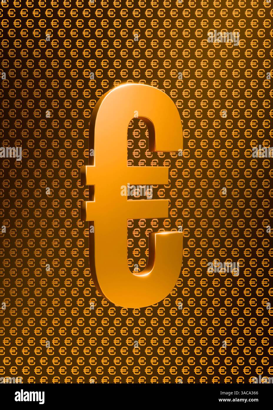Gold shiny Euro currency sign. Gold shiny Euro currency sign. 3D sign ...