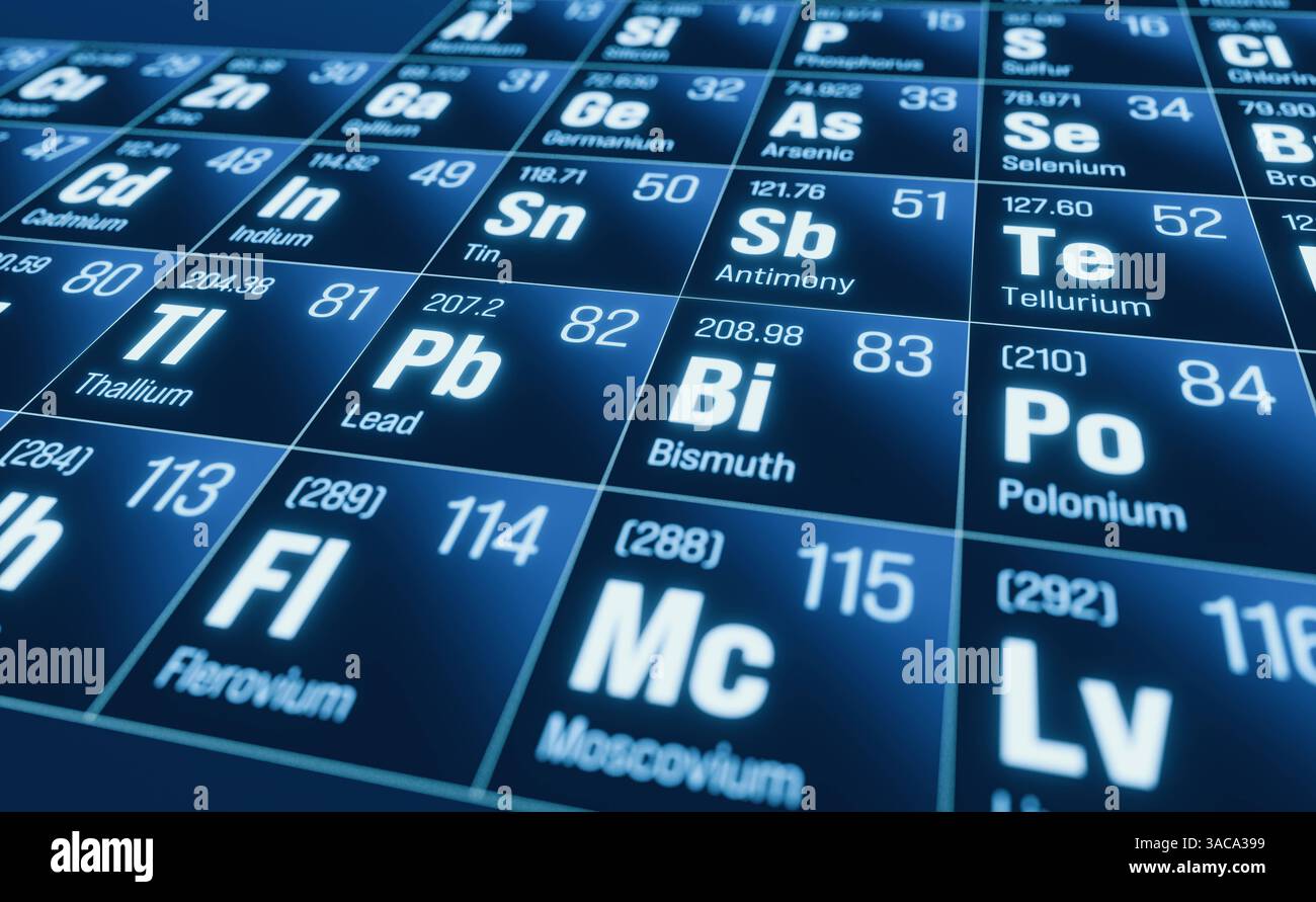 Tin chemical sign 3d hi-res stock photography and images - Alamy