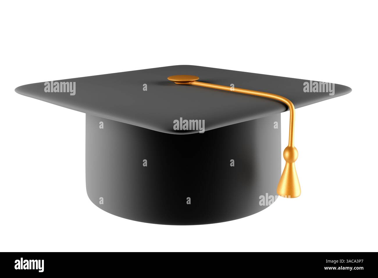 Graduation cap symbolizing academic achievement and celebration. 3d ...