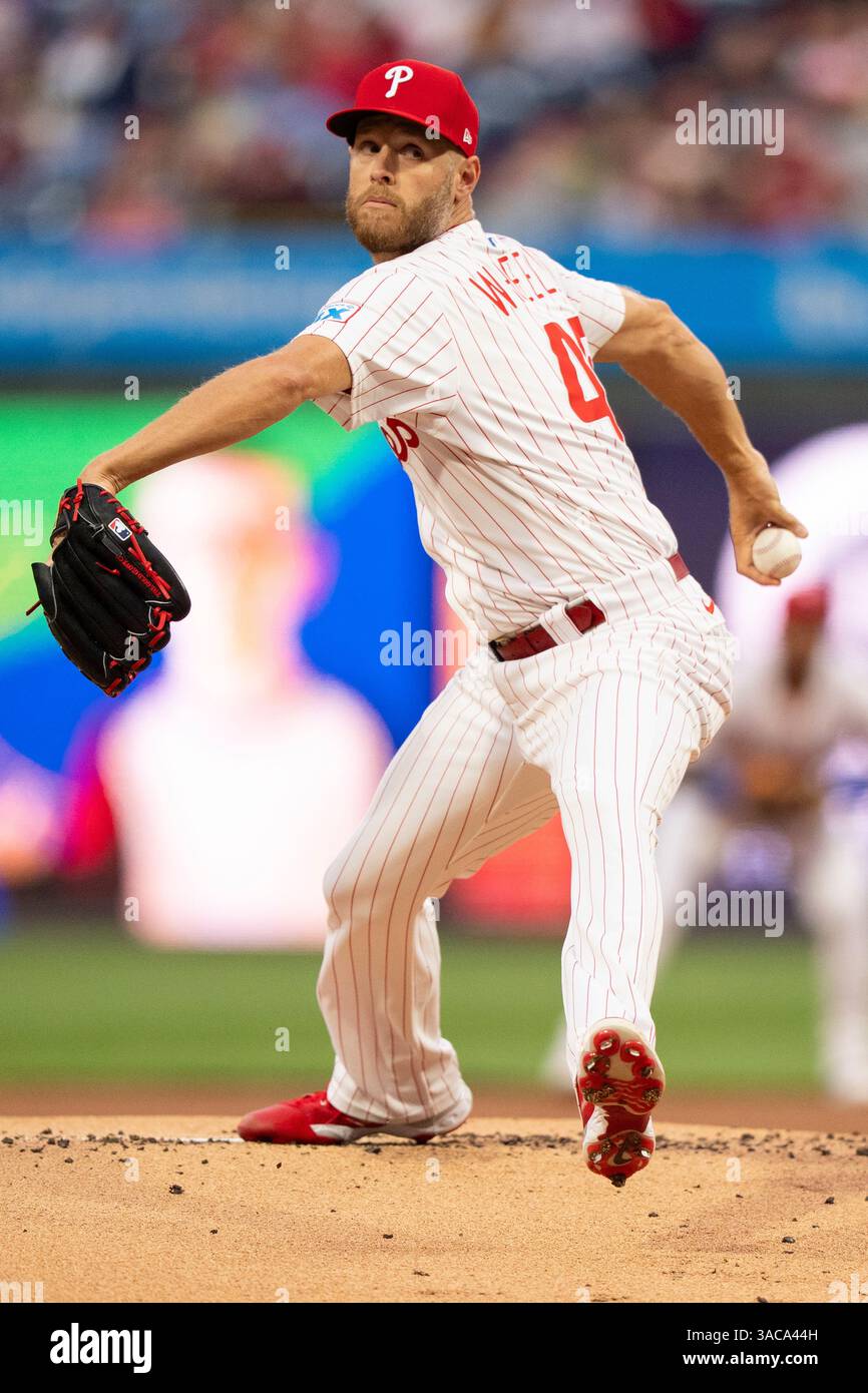 Philadelphia Phillies starting pitcher Zack Wheeler delivers during the ...